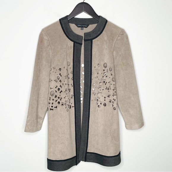 Ming Wang | Jackets & Coats | Ming Wang Xs Heritage Laser Cut Faux ...